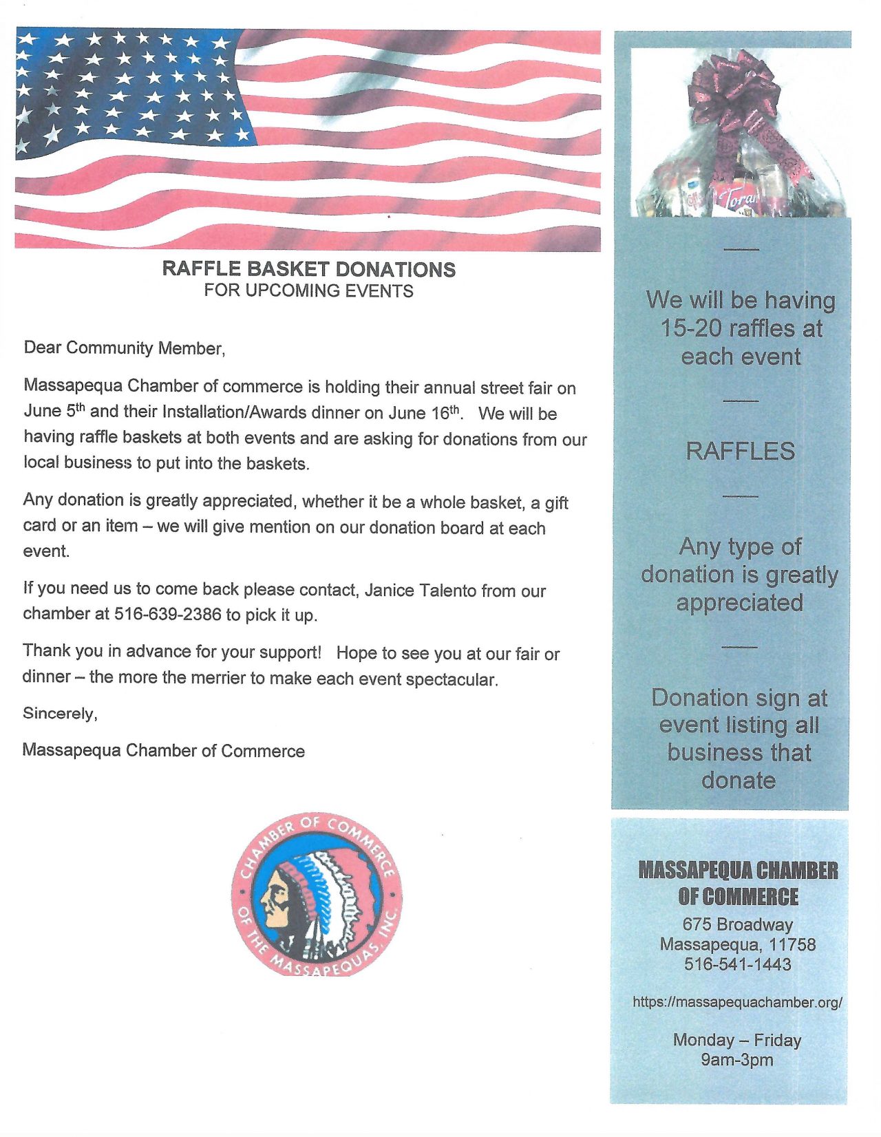 Raffle Donations Appreciated for Street Festival / Installation ...